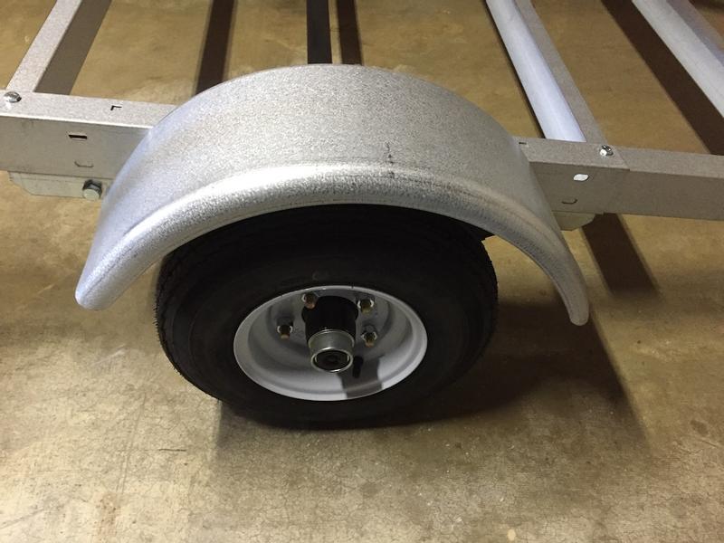 Stirling 4-ft x 8-ft Galvalume Steel Utility Trailer - 1000-lb Load ...