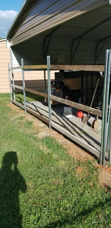 Proforce 7-1/2-ft H x 3-in W Galvanized Galvanized Steel Fence Post in ...
