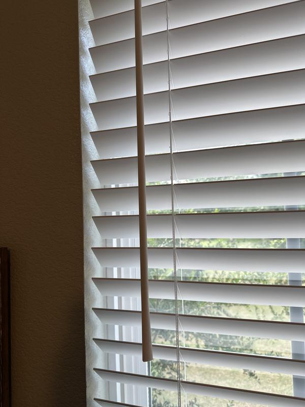 LEVOLOR Trim+Go 2-in Slat Width 68-in x 64-in Cordless Walnut Faux wood Room darkening ...