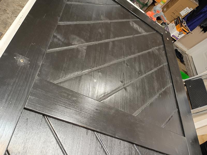 HOMACER 32-in x 80-in Ebony Prefinished Non-standard Pine Wood Solid ...