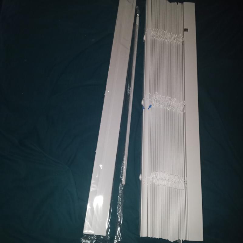 LEVOLOR Basics 2-in Slat Width 35-in x 48-in Cordless White Faux Wood Room Darkening Horizontal ...