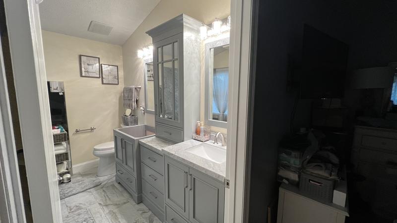 allen + roth Fabuleux Greige 12-in x 24-in Matte Porcelain Stone Look ...