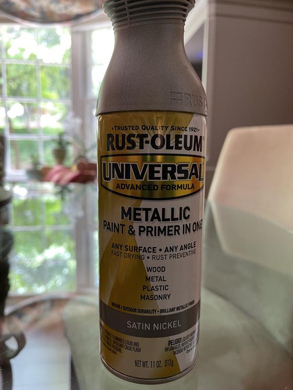 Rust-Oleum Universal Satin Nickel Metallic Spray Paint and Primer In ...