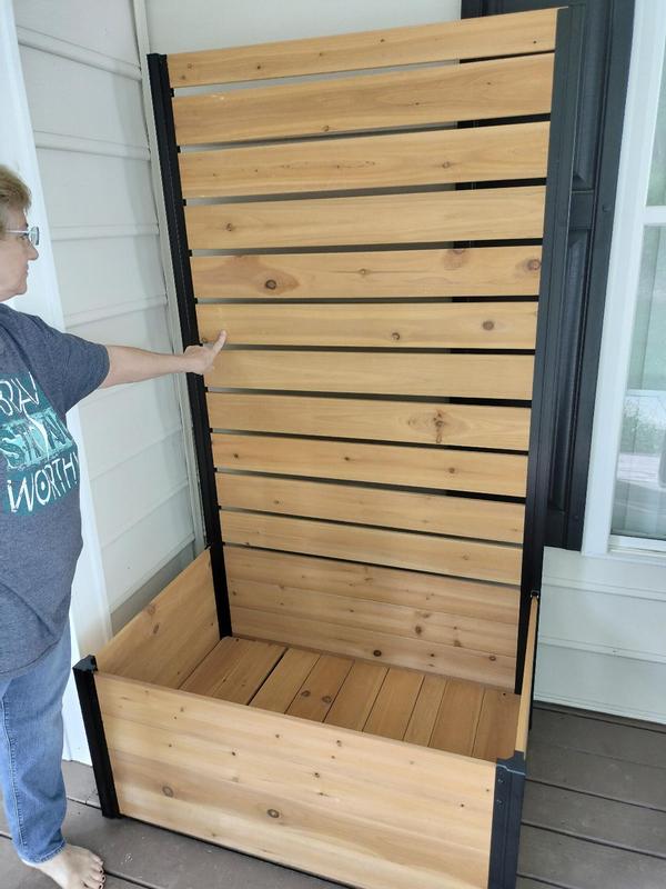 Enclo Privacy Screens Concord 41-in W x 73-in H Wood Planter Box Cedar ...