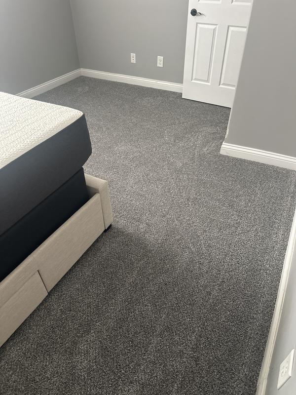 Style Selections Serenity Gray 29-oz sq yard Solution-dyed Polyester ...
