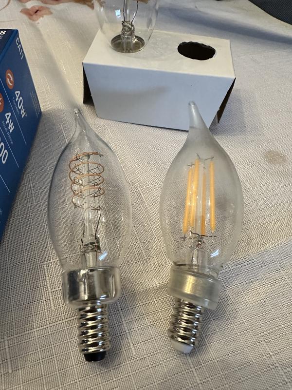 Utilitech 40 -Watt EQ CA11 Daylight Candelabra screw base E12 Dimmable ...