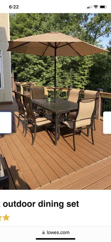 Hanover Brigantine 7-Piece Bronze Patio Dining Set Aluminum Rectangle ...