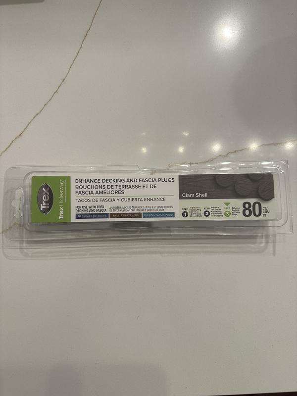 Trex Hideaway Plugs Clam Shell Hidden Deck Fastener 180 Square feet ...