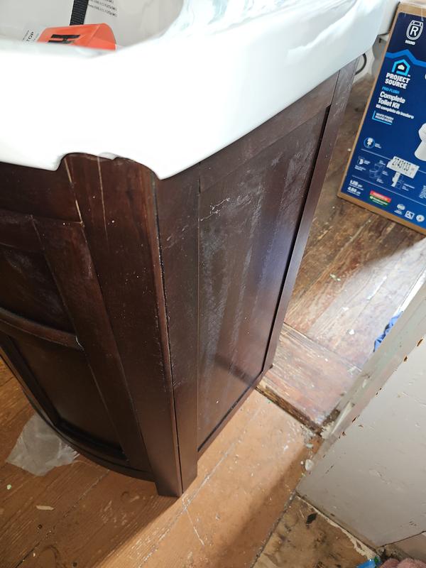 Style Selections Morecott 24-in Chocolate Single Sink Bathroom Vanity ...