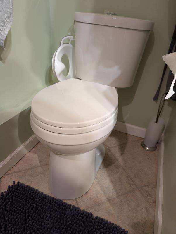 Gerber Maxwell Select White Round Chair height 12-in Rough-In ...