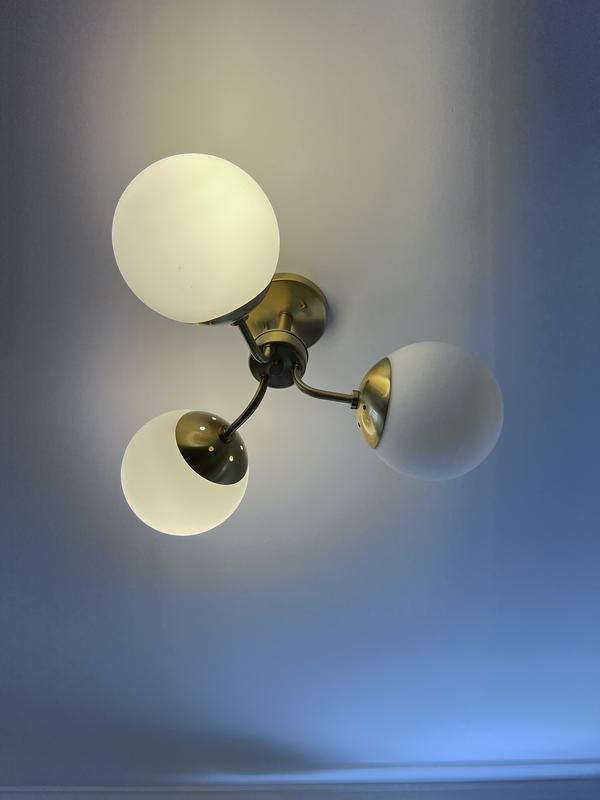 JONATHAN Y Olivier Iron/Glass Farmhouse 23.5-in White Indoor 3 -Light ...