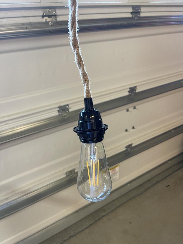 YANSUN Black Farmhouse Linear LED Mini Plug-in Hanging Pendant Light L ...