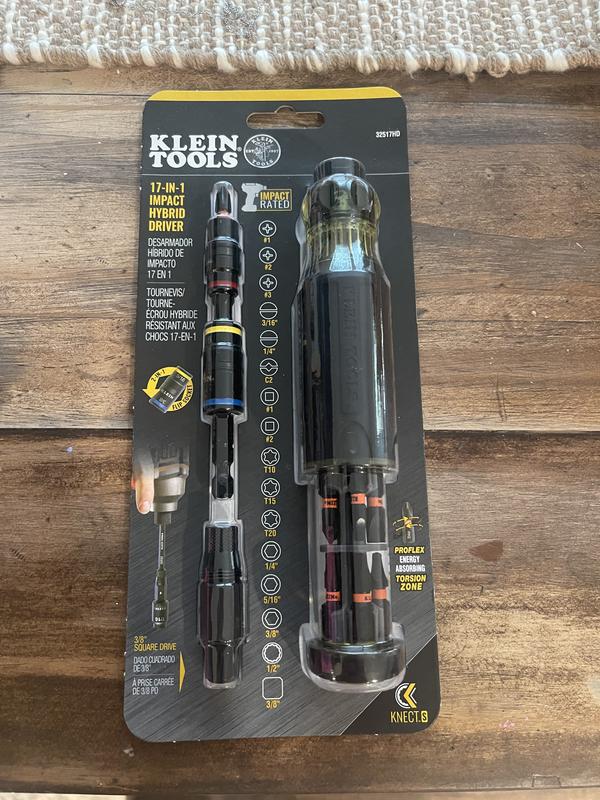 Klein Tools KNECT 17-in-1 Impact-Rated Hybrid Screwdriver / Nut Driver ...