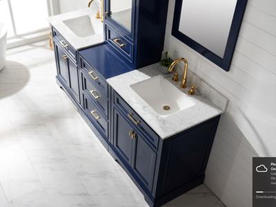 Design Element Milano 54-in Gray Undermount Single Sink Bathroom Vanity ...