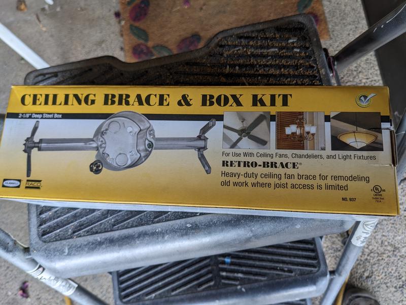 Hubbell RACO Galvanized Steel Old Work Ceiling Fan Electrical Box 937 ...