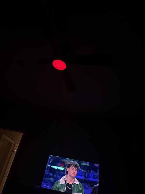 Parrot Uncle 52-in Gold with White/Walnut Blades RGB LED Smart Ceiling ...