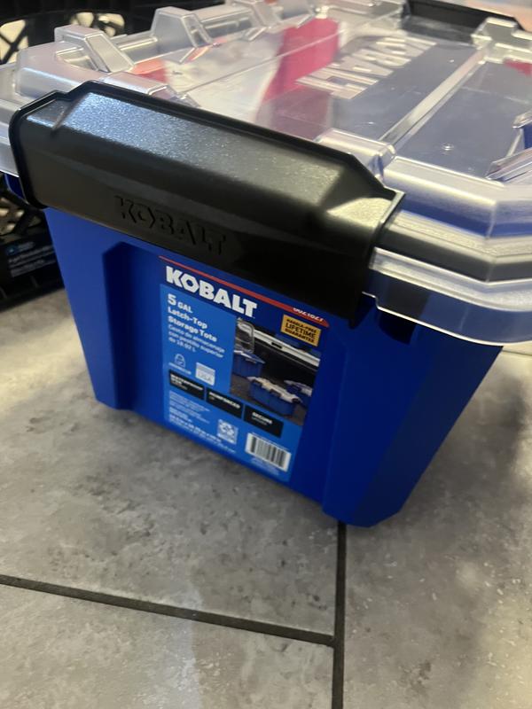 Kobalt Large 20 -Gallons ( 80 -Quarts ) blue Heavy Duty Stackable Tote ...