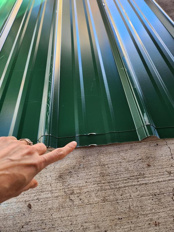 Metal Sales 3-ft x 8-ft Ribbed Forest Green Steel Roof Panel Metal Sales 3-ft x 8-ft Ribbed Forest Green Steel Roof Panel