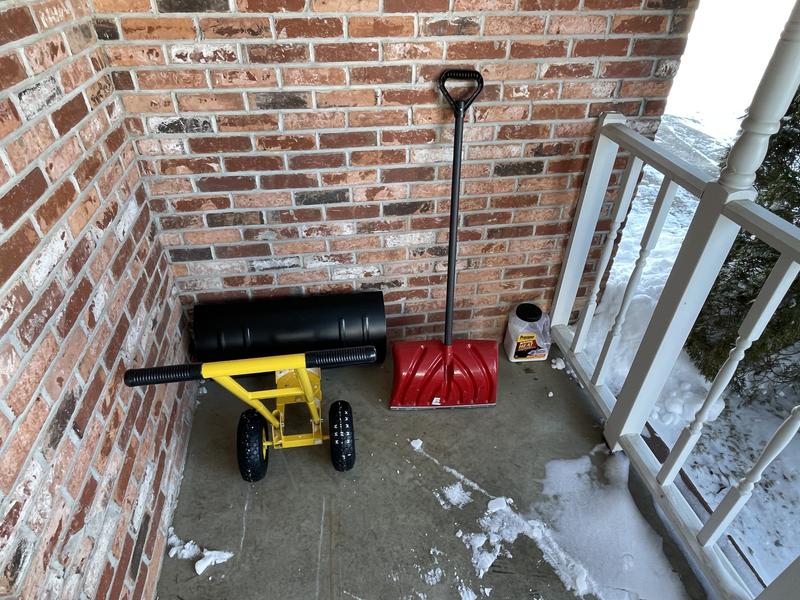Garvee 29-Inch Heavy-Duty Steel Snow ShovelDouble Pole– 5-Height ...