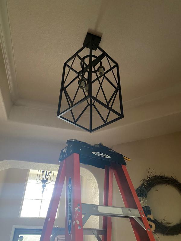 Kichler Solander 3-Light Olde Bronze Traditional Clear Glass Geometric ...