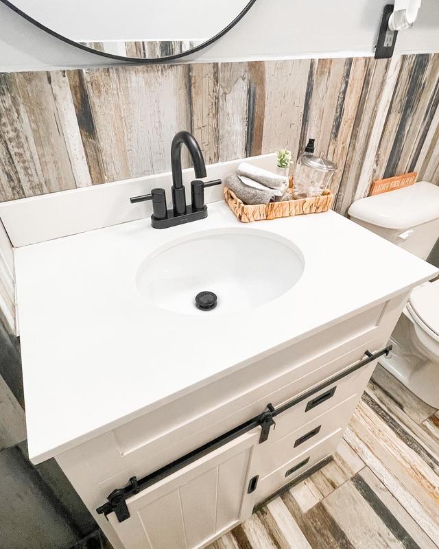 allen + roth Vineyards Multicolor 12-in x 24-in Glazed Porcelain Wood ...