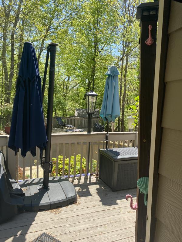 allen + roth Davidson 24.625-in Matte Black Traditional Outdoor Light ...