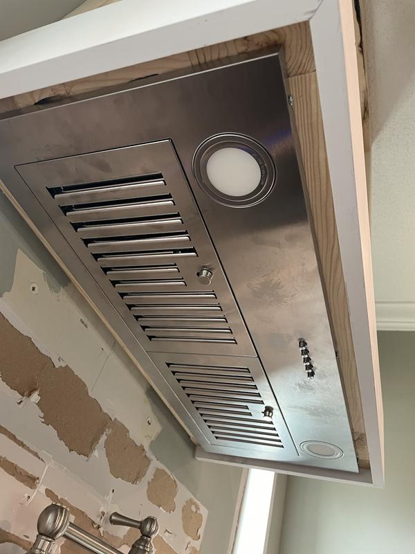 Streamline Sacchi 28-in Ductless 350-CFM Brushed Stainless Steel Insert ...