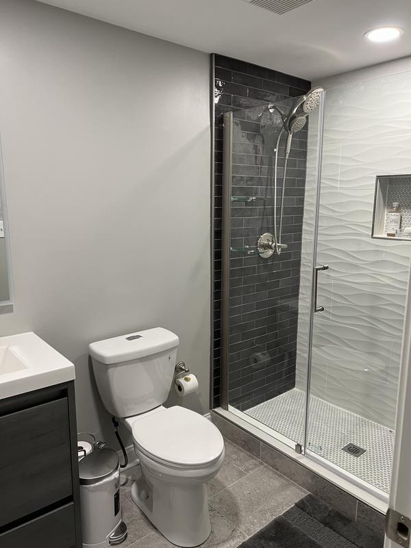 DreamLine Elegance Brushed Nickel 37-1/4-in to 39-1/4-in W x 72-in H ...