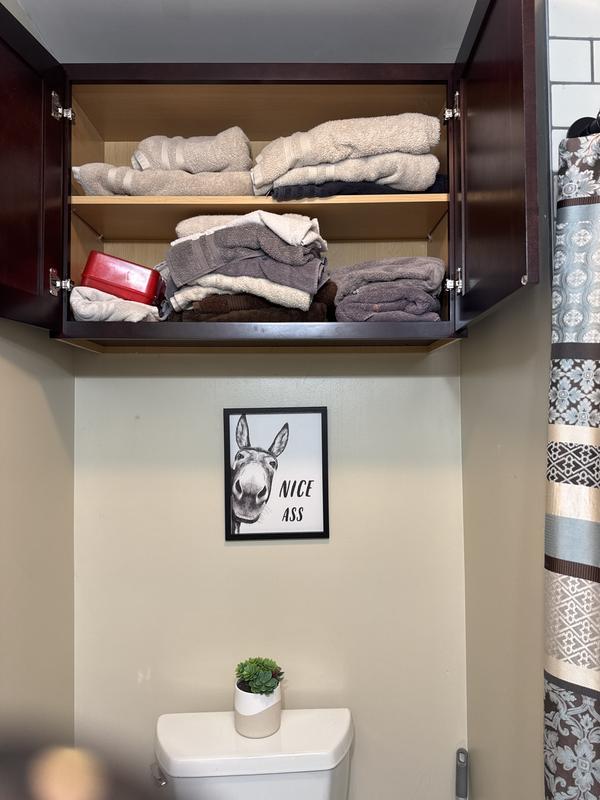 RELIABILT Parkstone 36-in W x 30-in H x 12-in D Wheat Rubberwood Blind ...