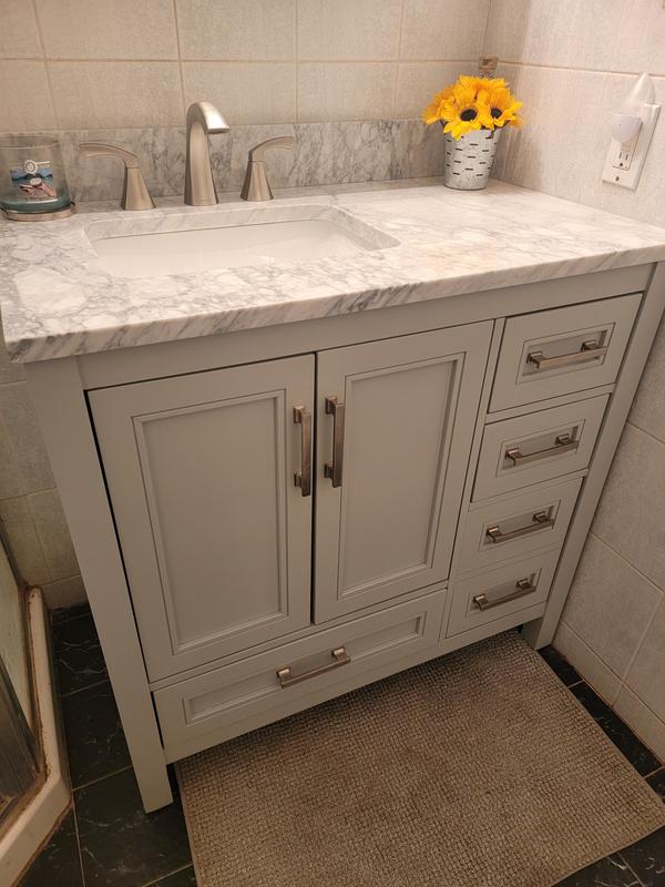 allen + roth Crest Hill 36-in Light Gray Undermount Single Sink ...