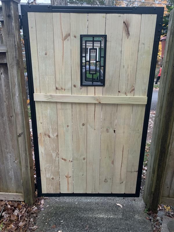 Nuvo Iron 13-in Black Gate frame kit in the Gate Hardware department at ...