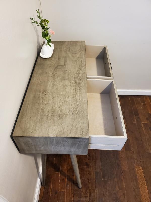 allen + roth 33.75-in Brown Modern/Contemporary Writing desk in the ...