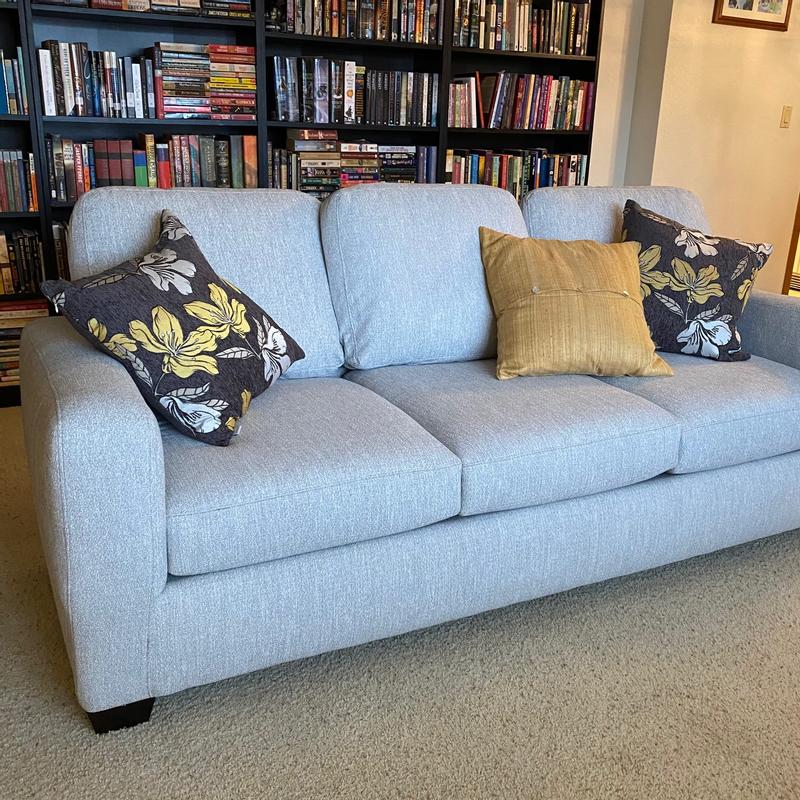 Brookside Shay 83-in Modern Charcoal Polyester/Blend 3-seater Sofa ...