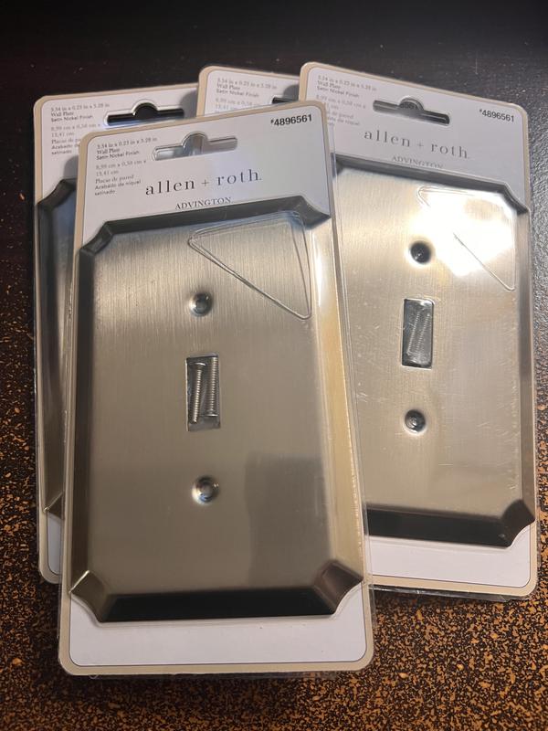 allen + roth Advington 1-Gang Midsize Satin Nickel Steel Indoor Toggle ...