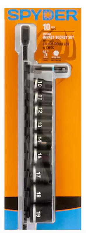 Spyder 10 -Piece Metric 3/8-in Drive Set 6-point/12-point/Spline/Star ...