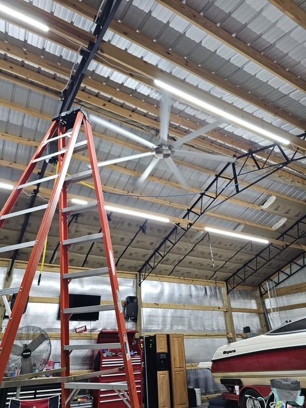 Harbor Breeze Megalodon 100-in Brushed Nickel with Matte Silver Blades ...