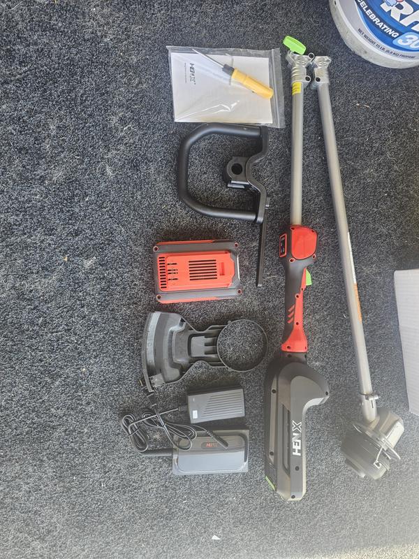 Henx 40-volt 14-in Straight Shaft Battery String Trimmer 2.5 Ah ...