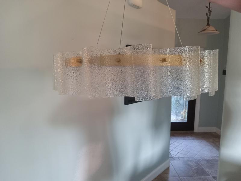 allen + roth 1-Light Matte Gold Modern/Contemporary Led Chandelier ...