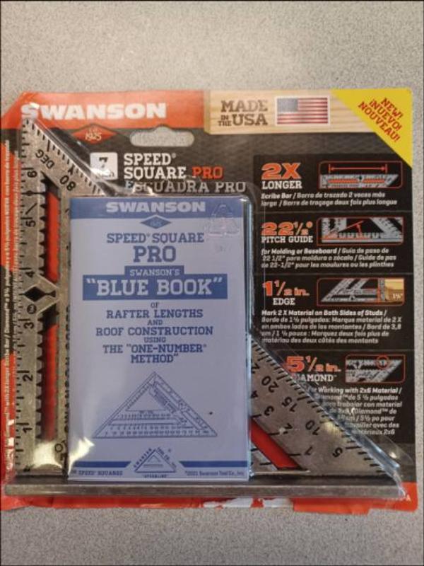 Swanson Tool Company Swanson 7 In Pro Square with Blue Book S0100-A at ...