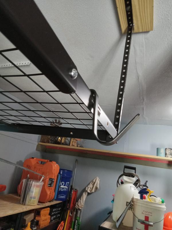 Fleximounts Adjustable Height Overhead Garage Storage 600-lb in Black ...