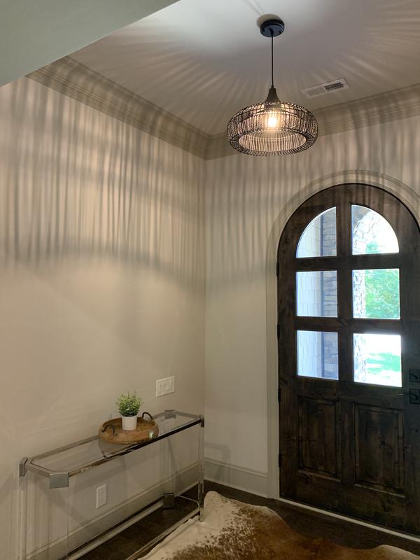 allen + roth Reece Black Traditional Bell Medium Hanging Pendant Light ...