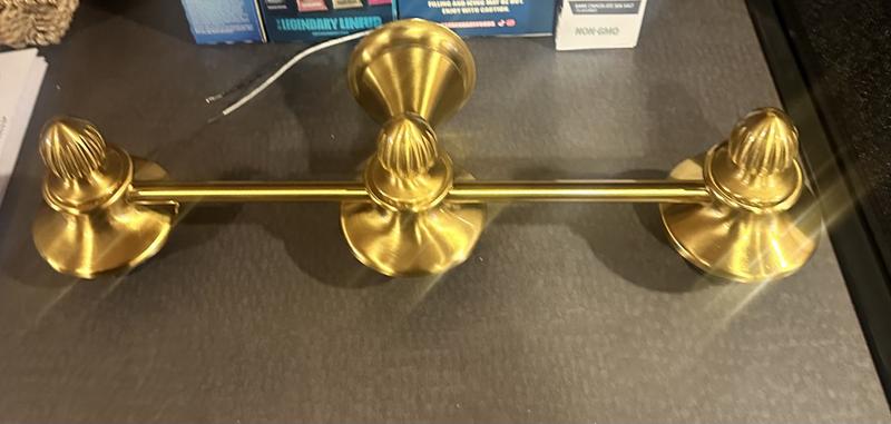TETOTE 3-Light Gold Vanity Light Bathroom Light Fixture Transitional ...