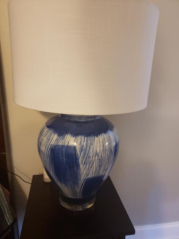 JONATHAN Y Wayland Ceramic Coastal Glam 26-in Chrome Led, Rotary Socket ...