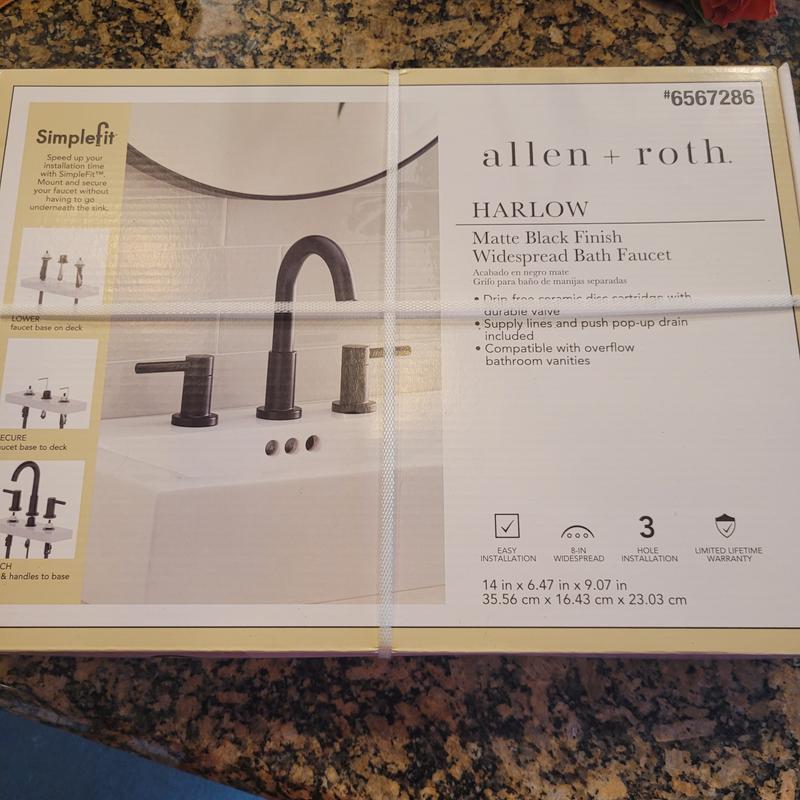 allen + roth Harlow Simplefit Brushed Nickel PVD 4-in centerset 2 ...