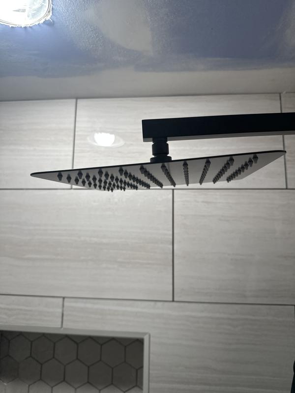 EVERSTEIN EssentialEase Matte Black 10-in Dual Head Shower Faucet Bar ...