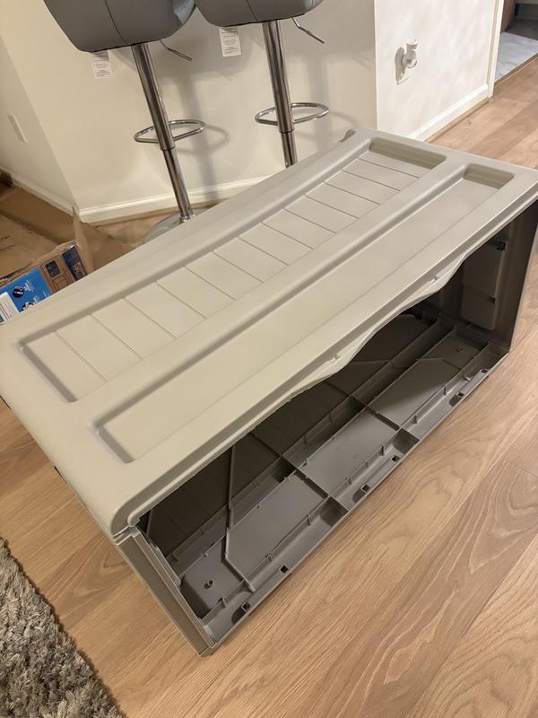Suncast Medium 73-Gallon Stoney Plastic Deck Box in the Deck Boxes ...