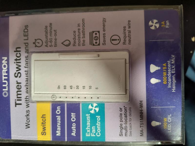 Lutron Maestro Incandescent In-wall Countdown Lighting Timer