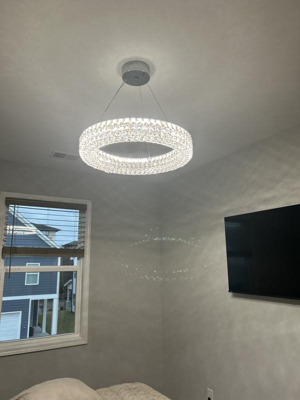 LamQee Crystal Chandelier 1-Light Stainless Modern/Contemporary Led ...