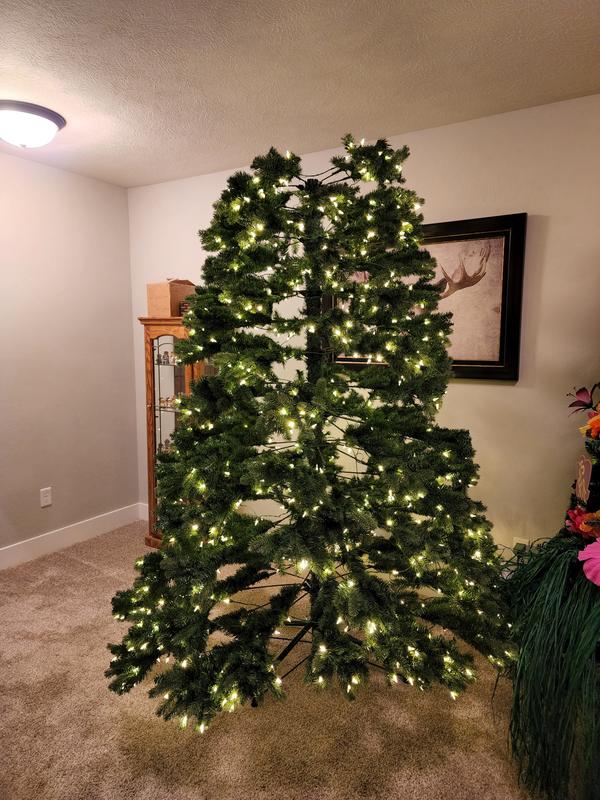 National Tree Company 7-ft Spruce Pre-lit Artificial Christmas Tree ...