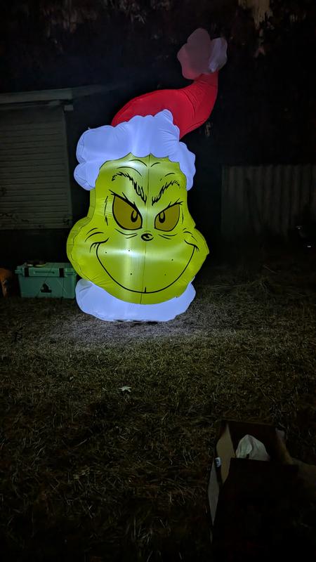 Grinch 10.5-ft Lighted Christmas Inflatable in the Christmas ...